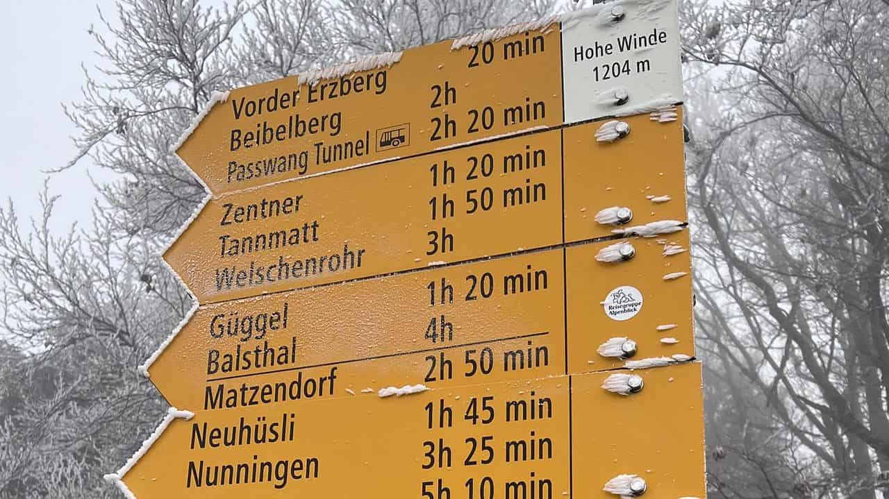 Wanderwege Hohe Winde & Passwang | Skihütte Hohe Winde